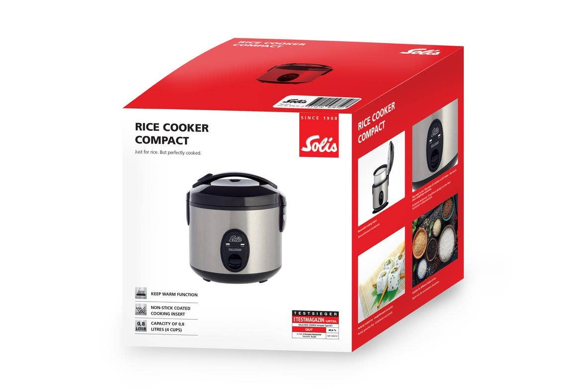 Solis Rice Cooker Compact - Type 821 - Rice Cooker - Silver – Solis Global